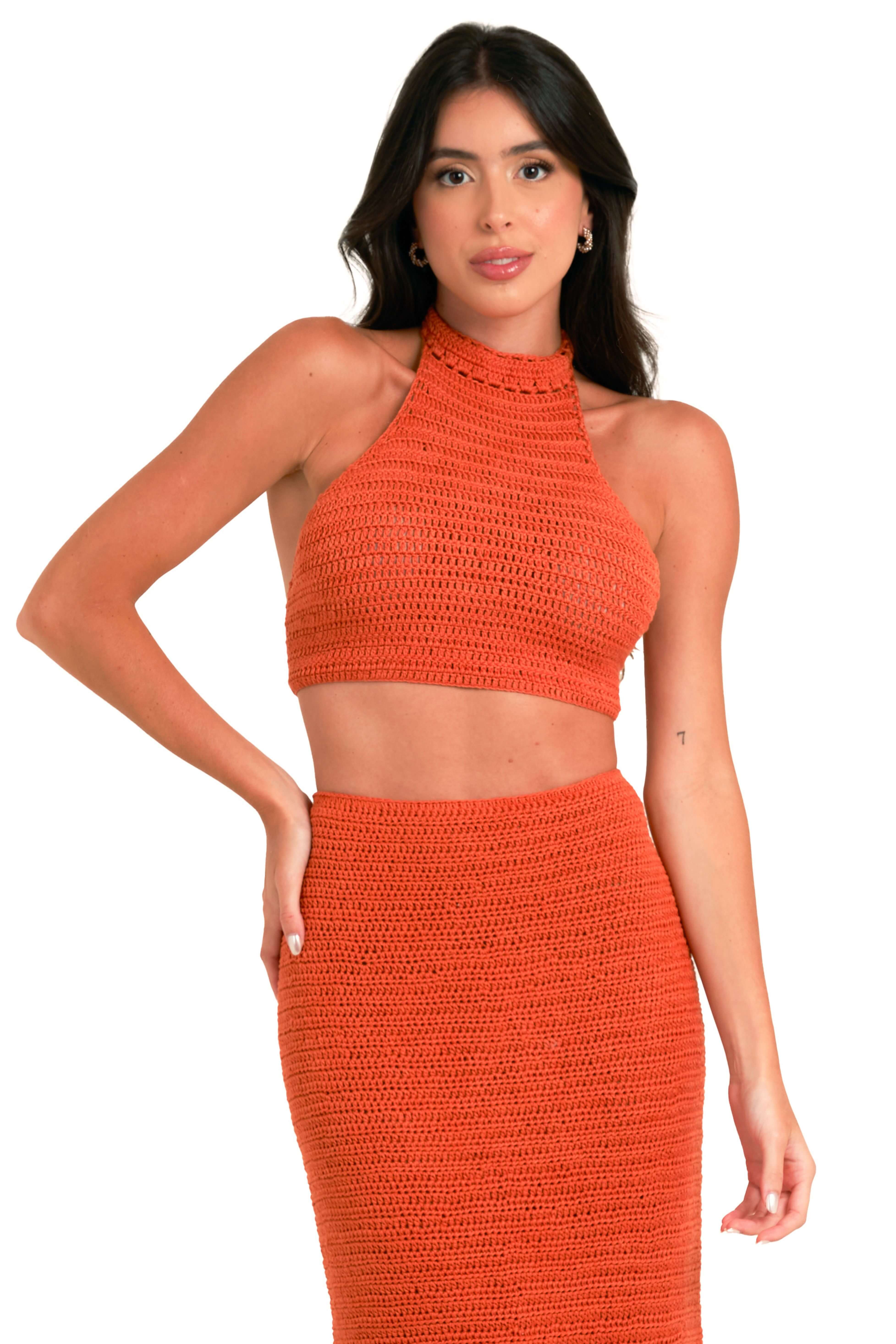 Crochê - Top Gal Terracota – Satú